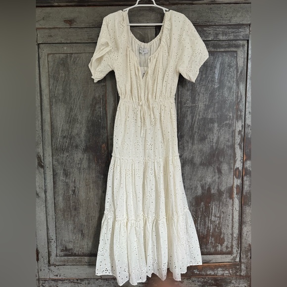Buru | Dresses | Nwt Buru On Off Shoulder White Eyelet Dress | Poshmark